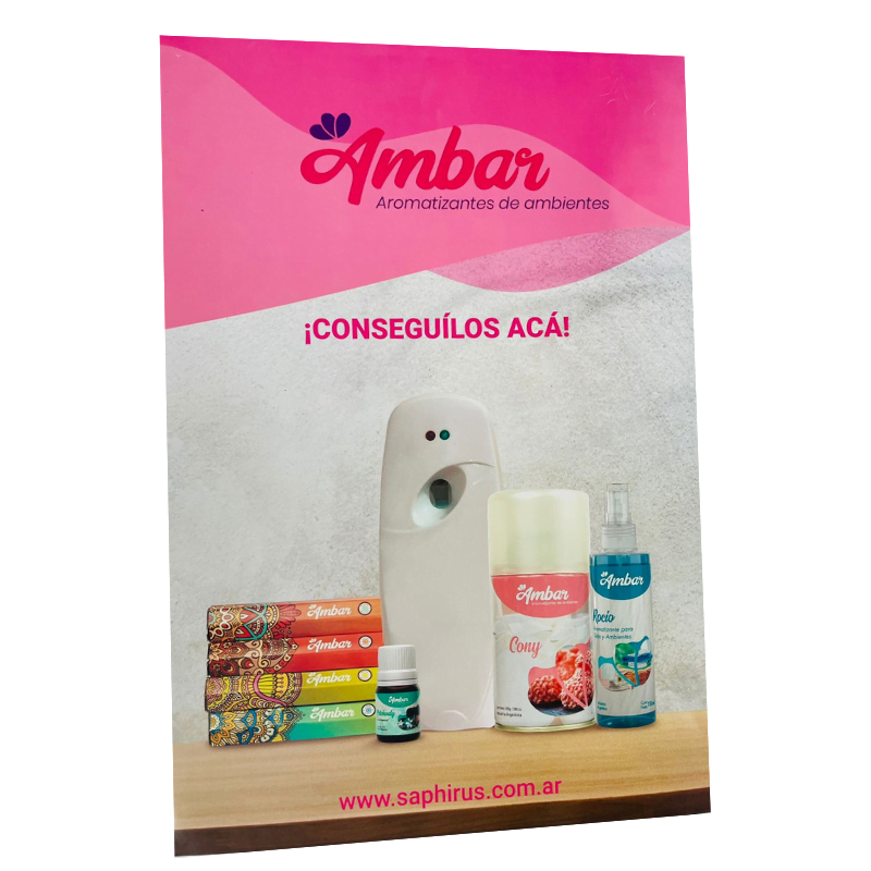 AFICHE SAPHIRUS FAMILIA DE PRODUCTOS ÁMBAR - Aromatessen Saphirus